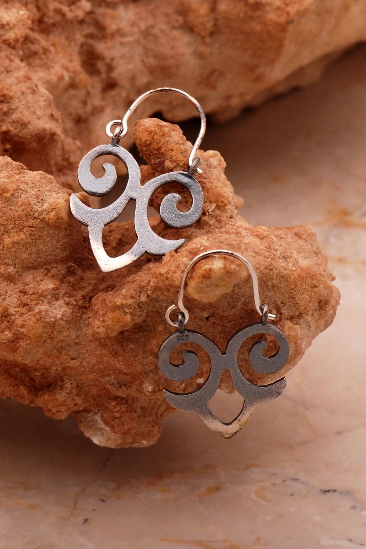 Sümer Telkari - Küpe - Anadolu Motifli Tasarım Elişi Gümüş Küpe 6142